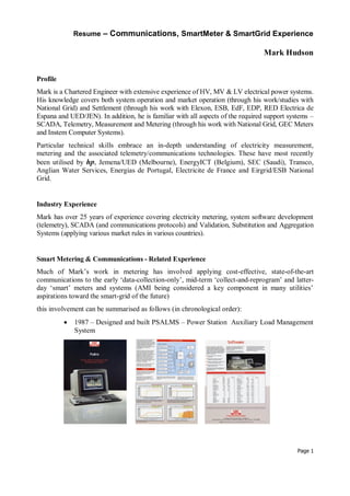 Resume May 2015 - SmartMeter&Grid | PDF