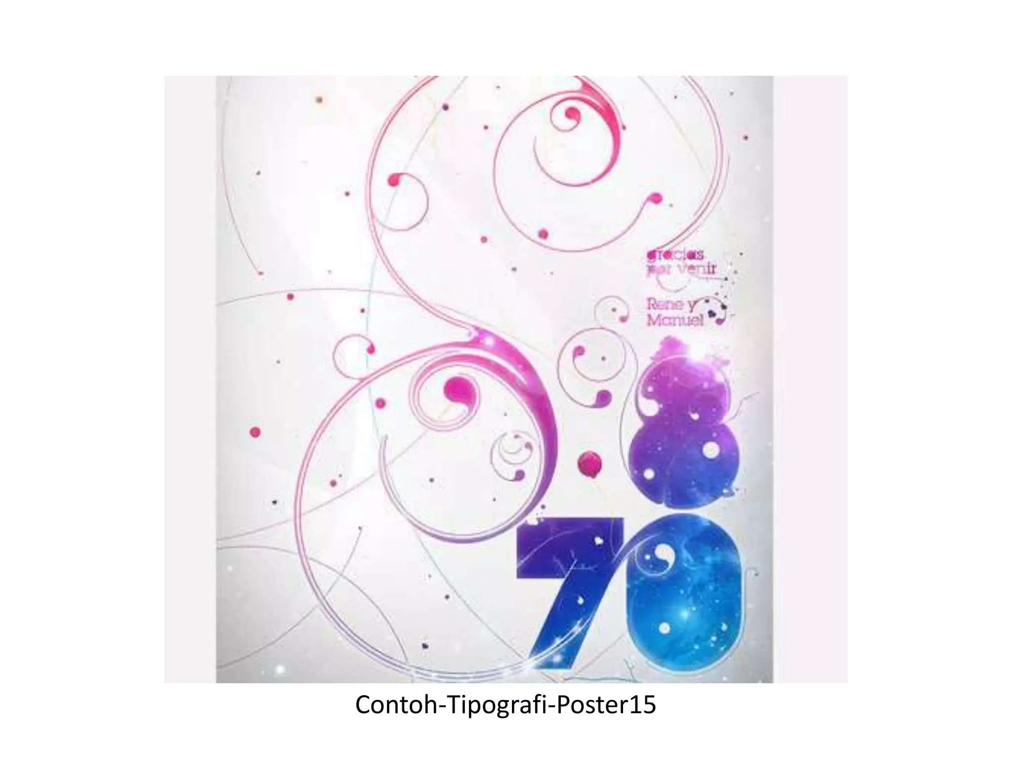 30 contoh poster dengan tipografi yang mengagumkan | PPTX