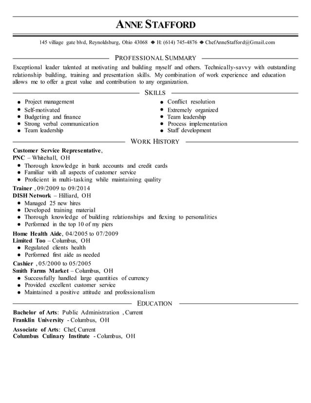 Anne Stafford Resume 1 | PDF