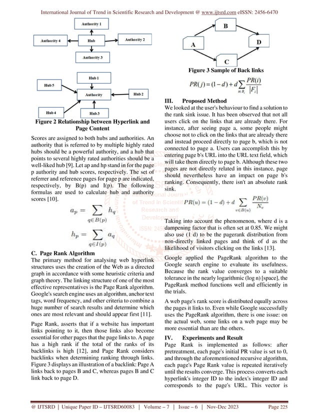 Data Processing In Web Mining Structure By Hyperlinks And Pagerank Pdf