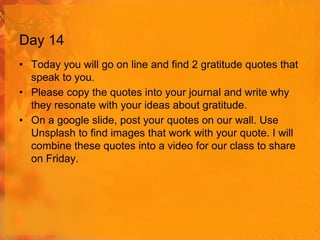 November Gratitude Challenge | PPTX