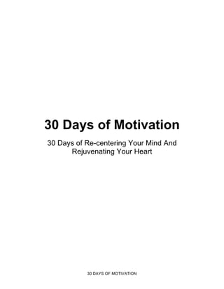 30 Days of Motivation. | PDF