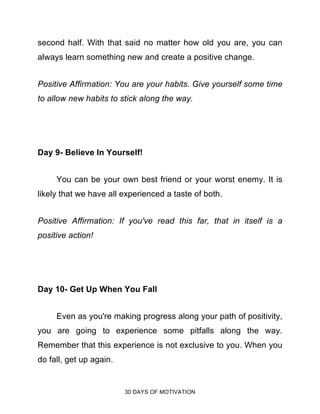 30 Days of Motivation. | PDF