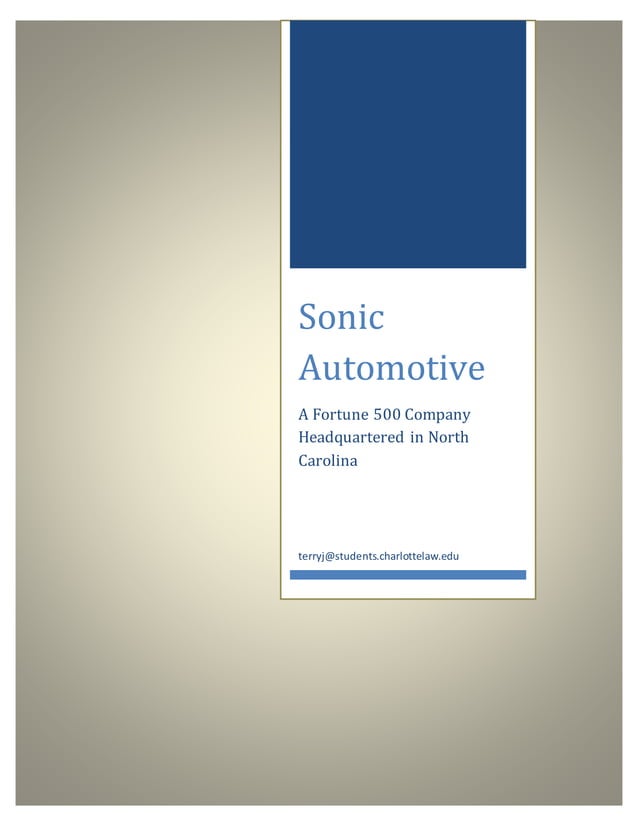 Sonic Automotive | PDF
