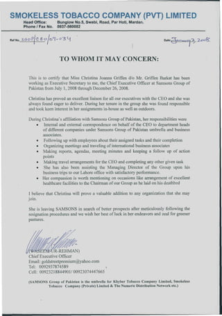 Experience letter samsons group.txt