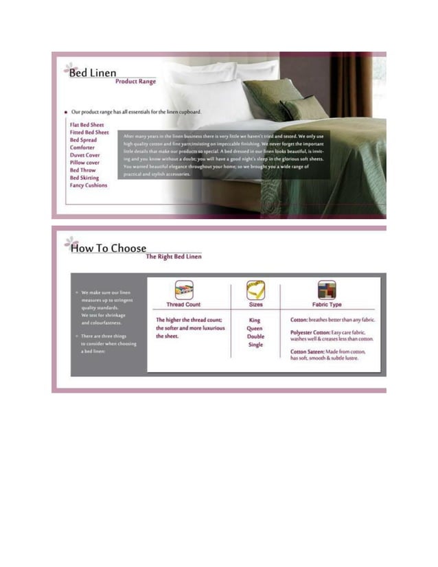 Royal Bed Linen -Designed Brochure | PDF | Skin Care | Beauty