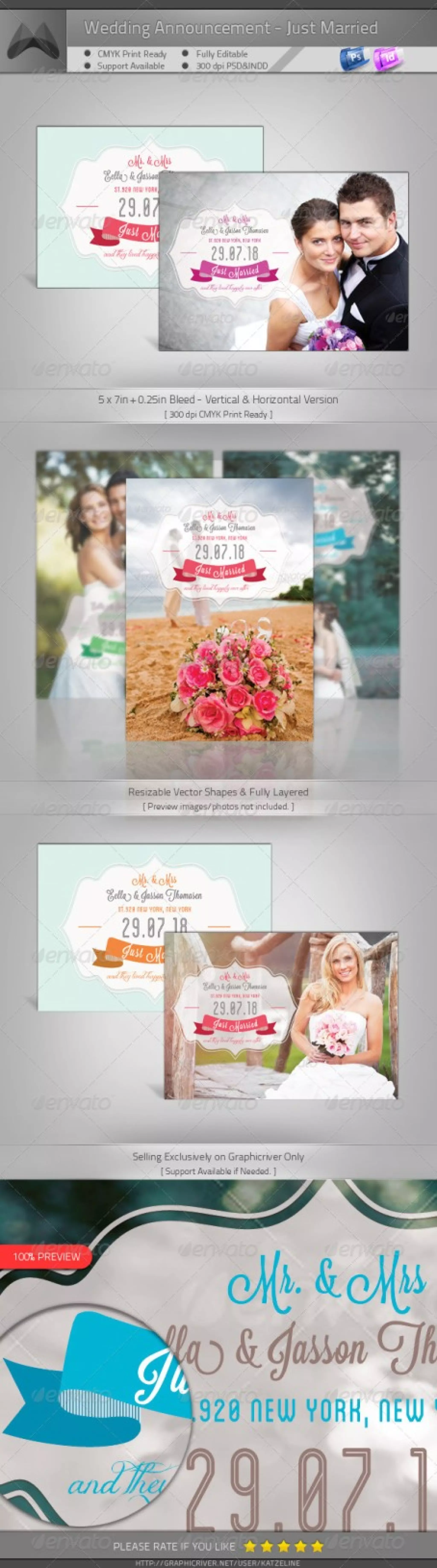 30 desain undangan pernikahan terbaik template photoshop | PPT