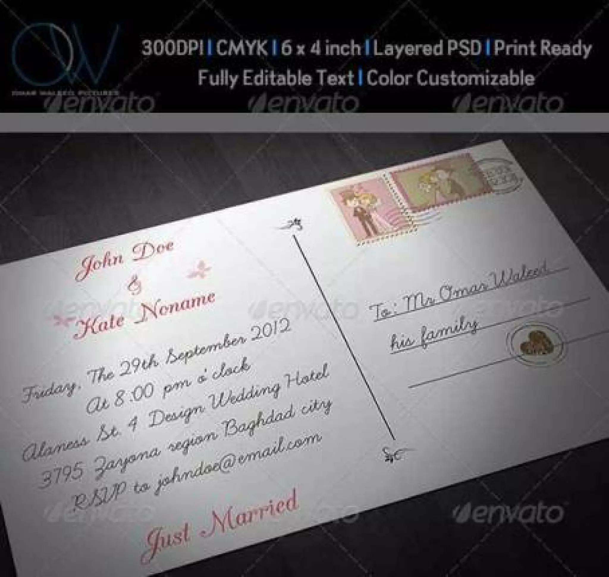 30 desain undangan pernikahan terbaik template photoshop | PPT