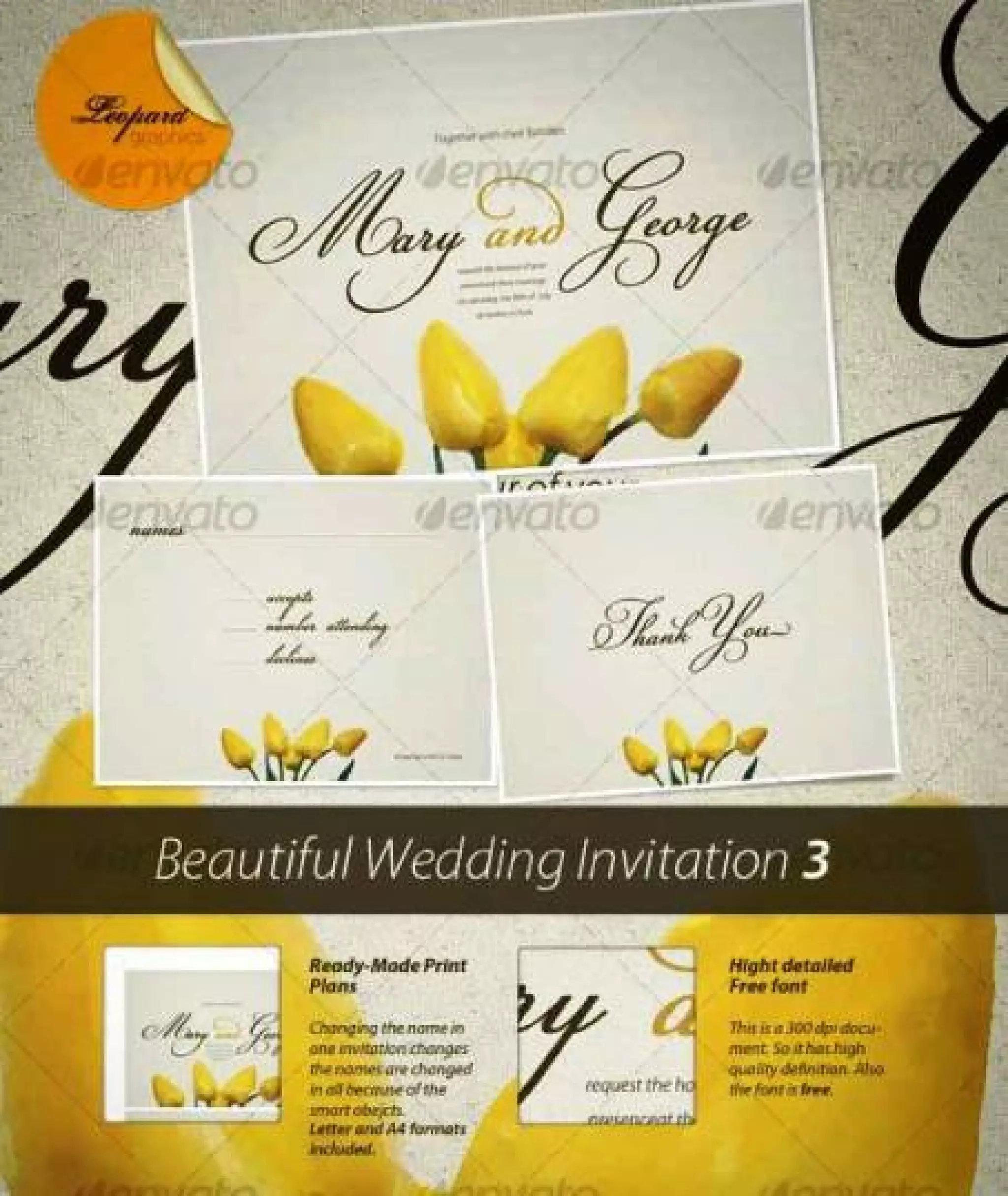 30 desain undangan pernikahan terbaik template photoshop | PPT