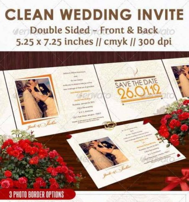 30 desain undangan pernikahan terbaik template photoshop | PPT