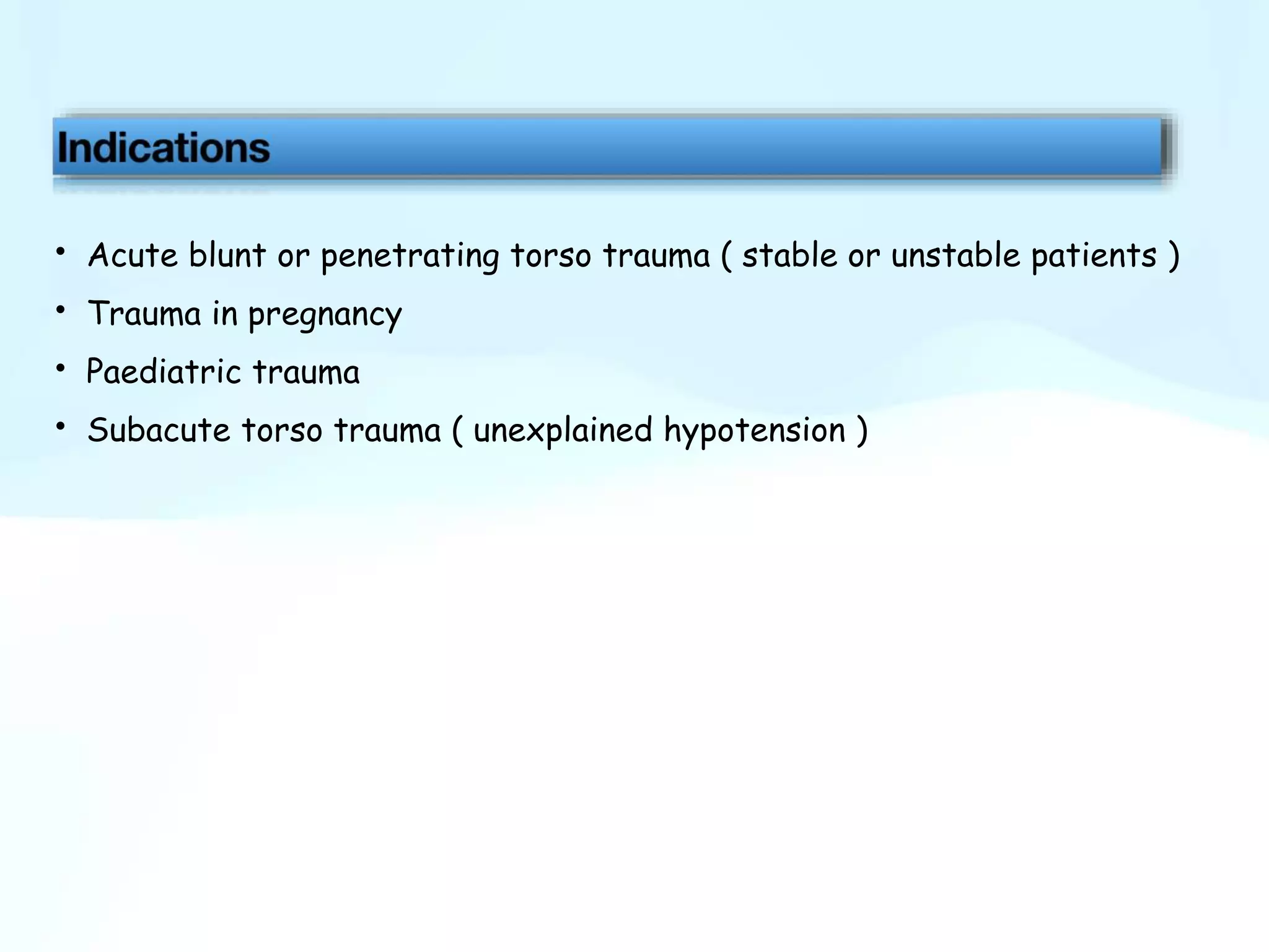 FAST focused assessment with sonography for trauma | PPTX