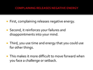 Do not complain | PPTX