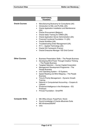 Stefan.van.Rensburg - CV-v1 | PDF
