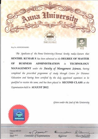 MBA Degree certificate (1) | PDF