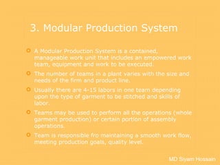 garments production system | PPT