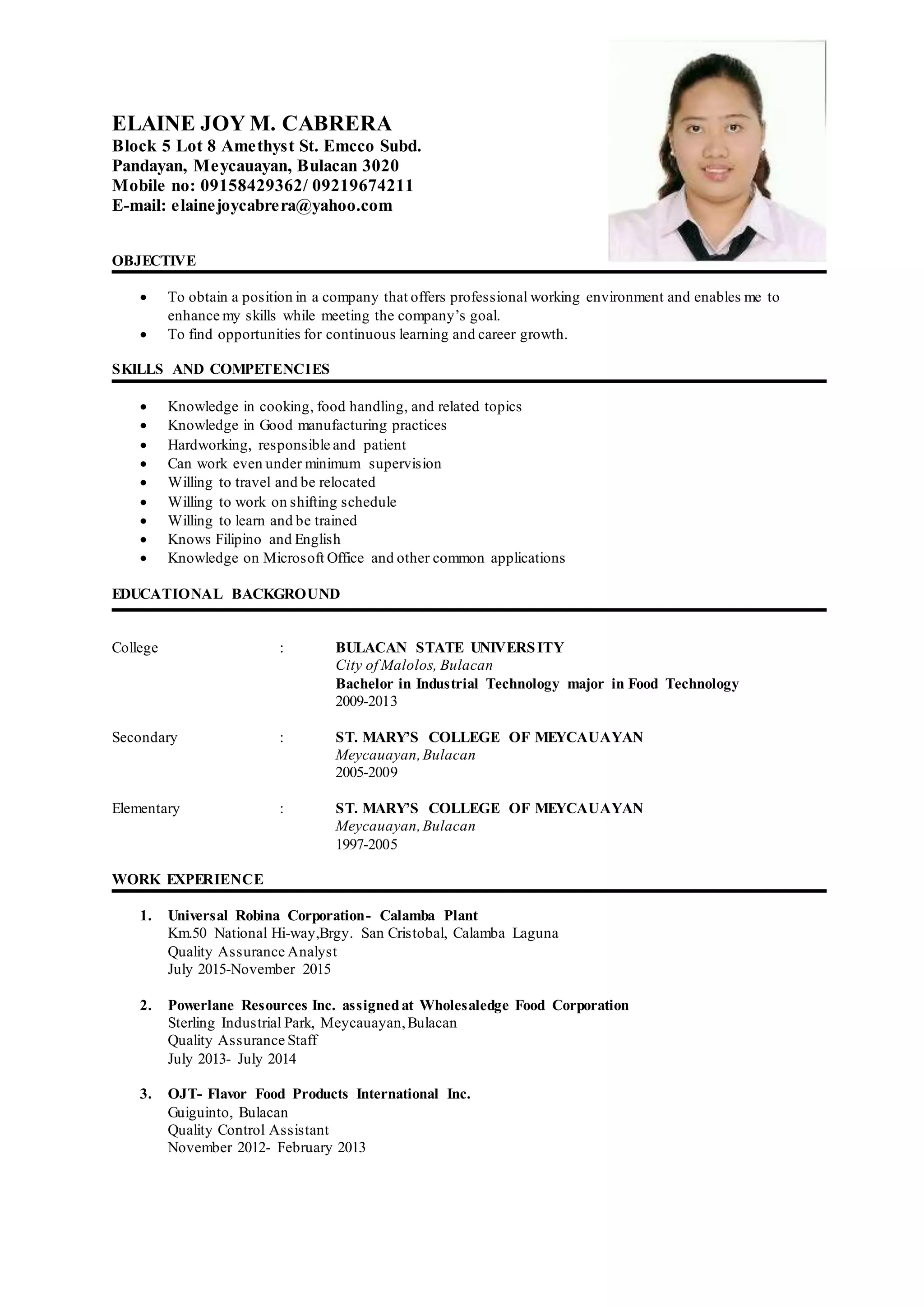 Resume(latest) 2015doc | DOCX