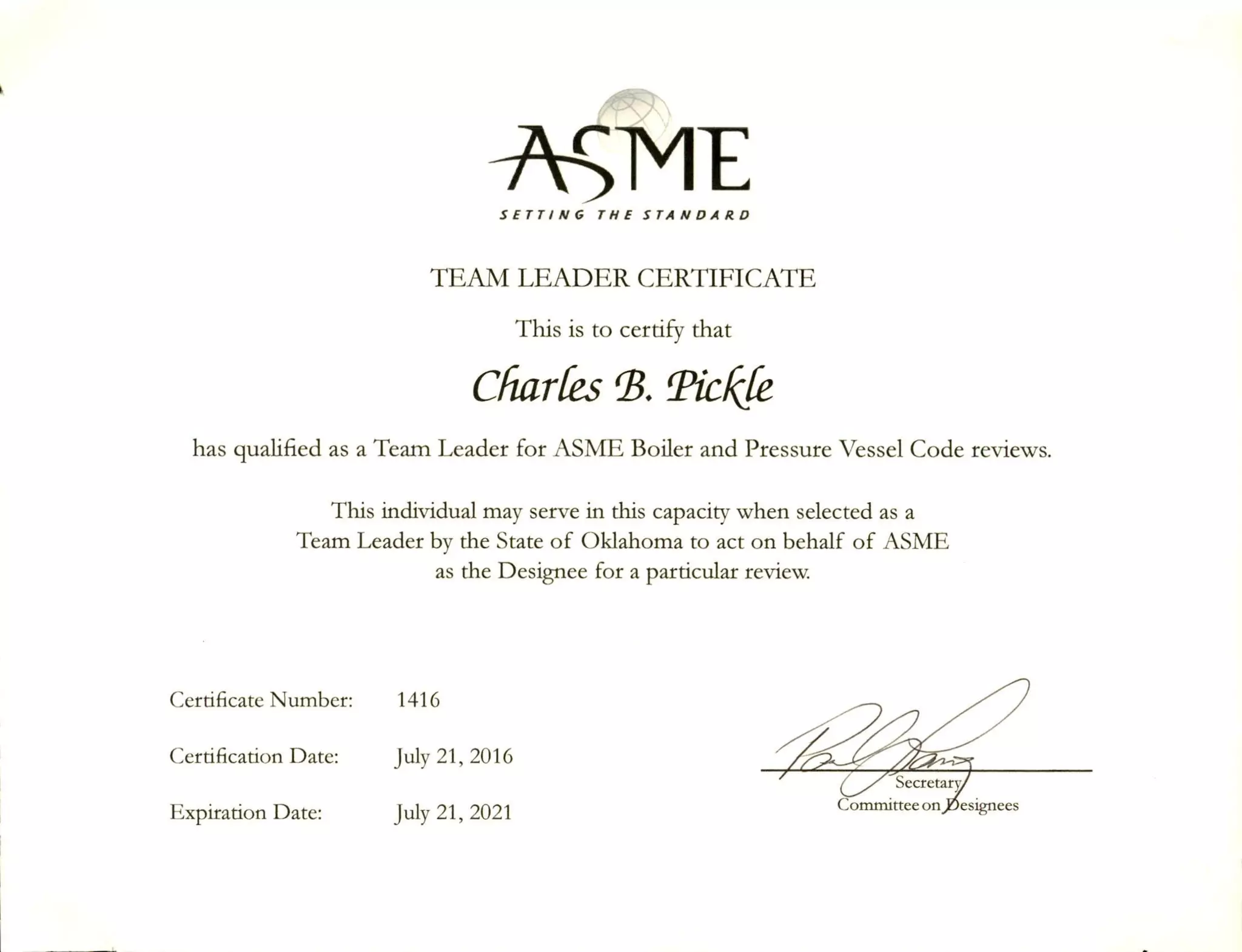 ASME Review Team Leader | PDF