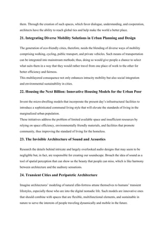 30 Exciting Architecture Thesis Topics to Explore in 2024. | PDF