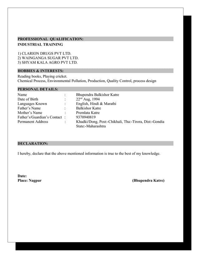 bhupendra_katre_resumeY | DOC