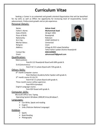 Adnan CV | DOCX
