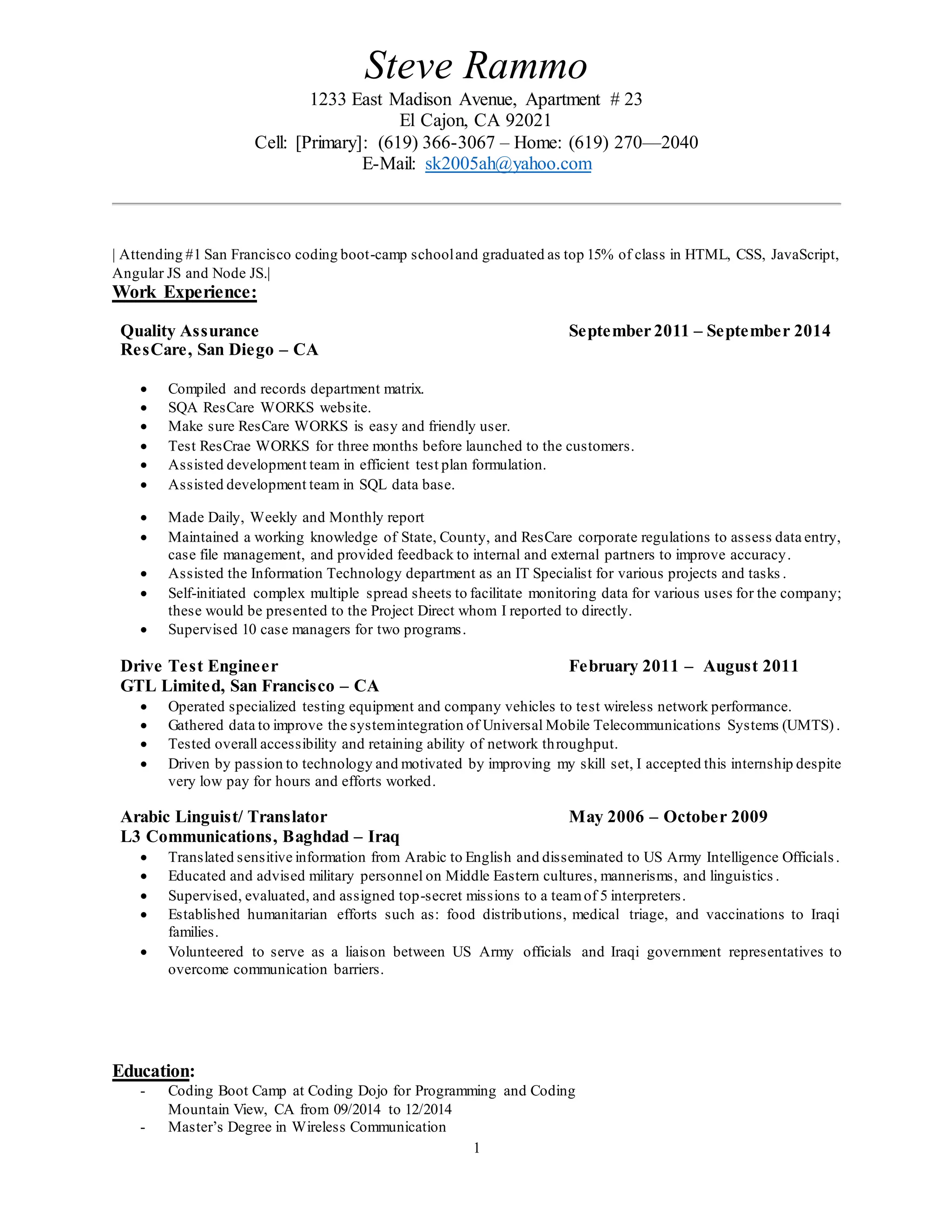 Steve Rammo | DOCX