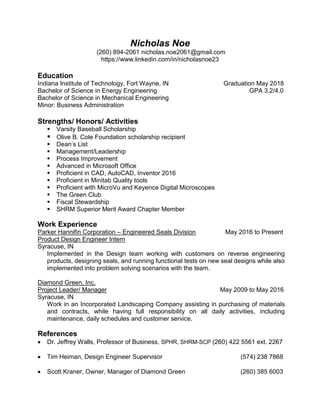 Resume fall 2016 | PDF