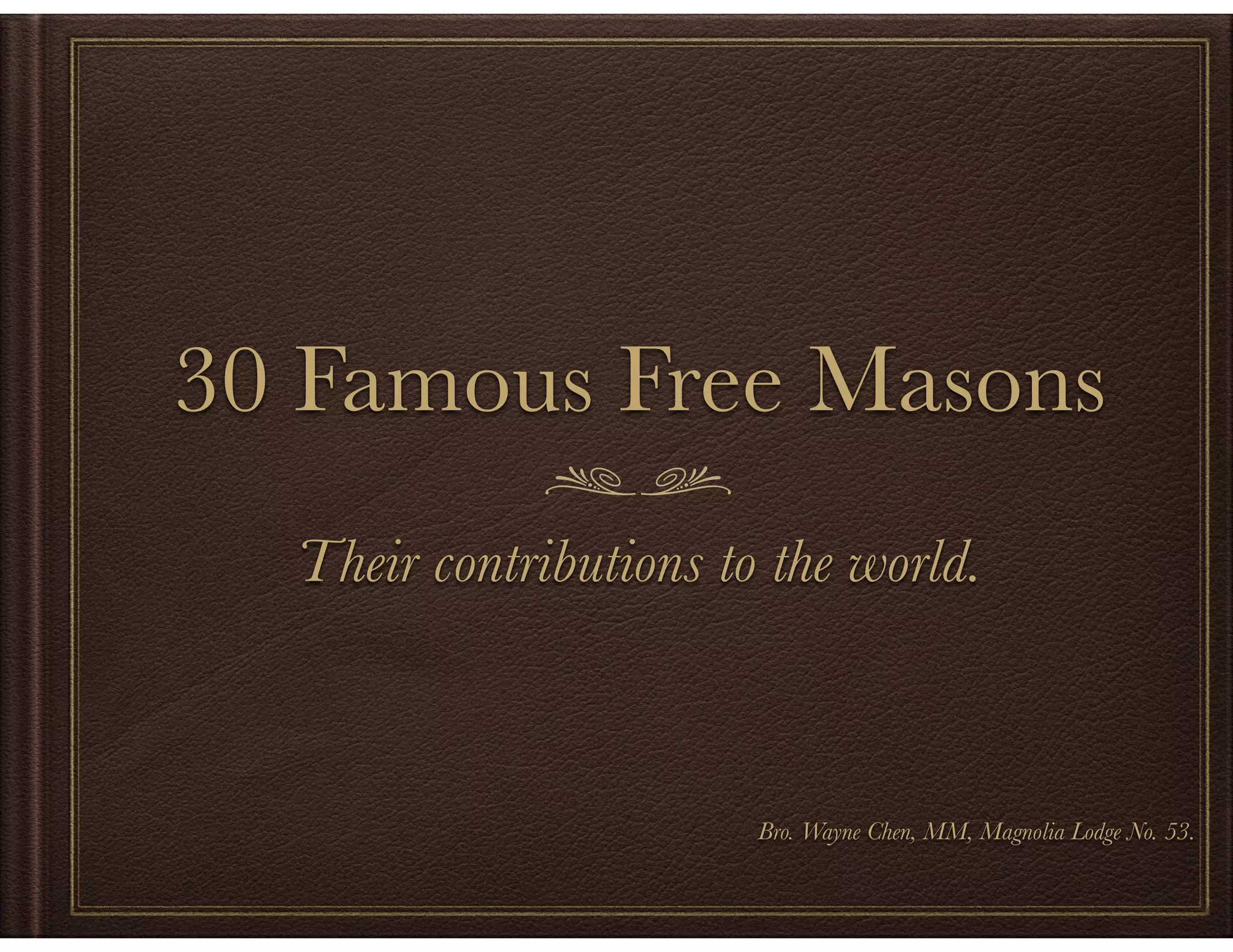 Famous Masons