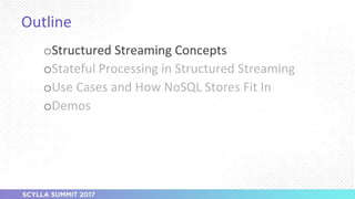 Scylla Summit 2017: Stateful Streaming Applications with Apache Spark | PDF | Databases ...
