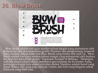 30 font graffiti terbaik | PPTX