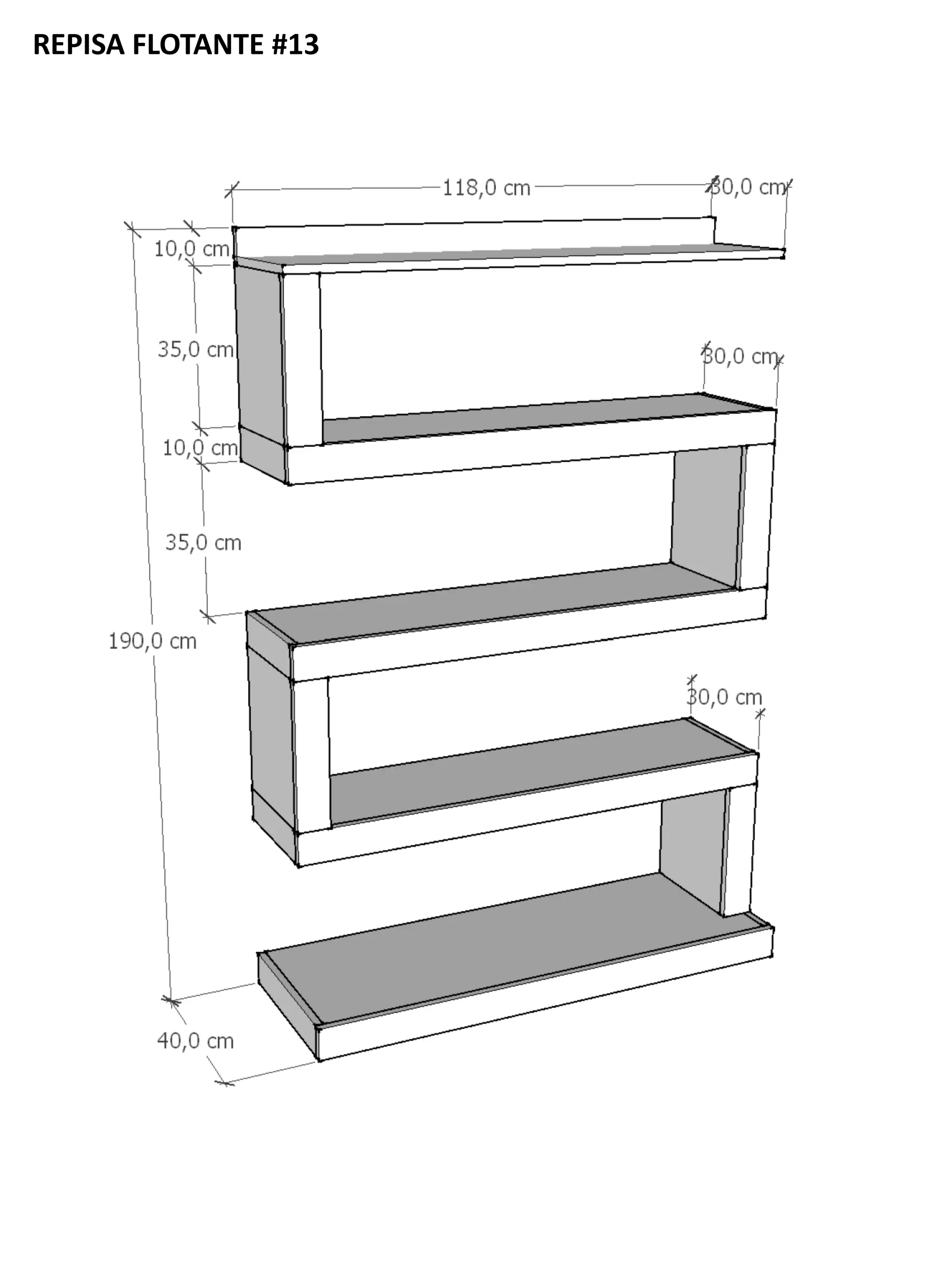 30 grandiosos planos para hacer repisas flotantes de madera | PDF