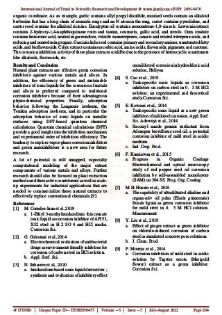 Green Inhibitors for Corrosion of Metals | PDF