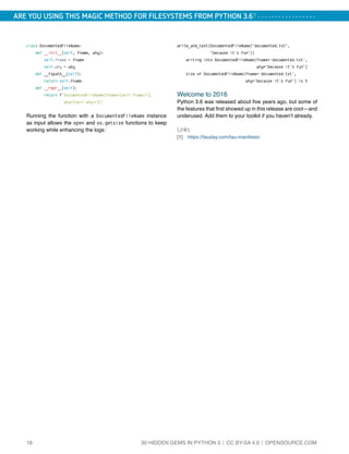 30 hidden gems_in_python_3 | PDF