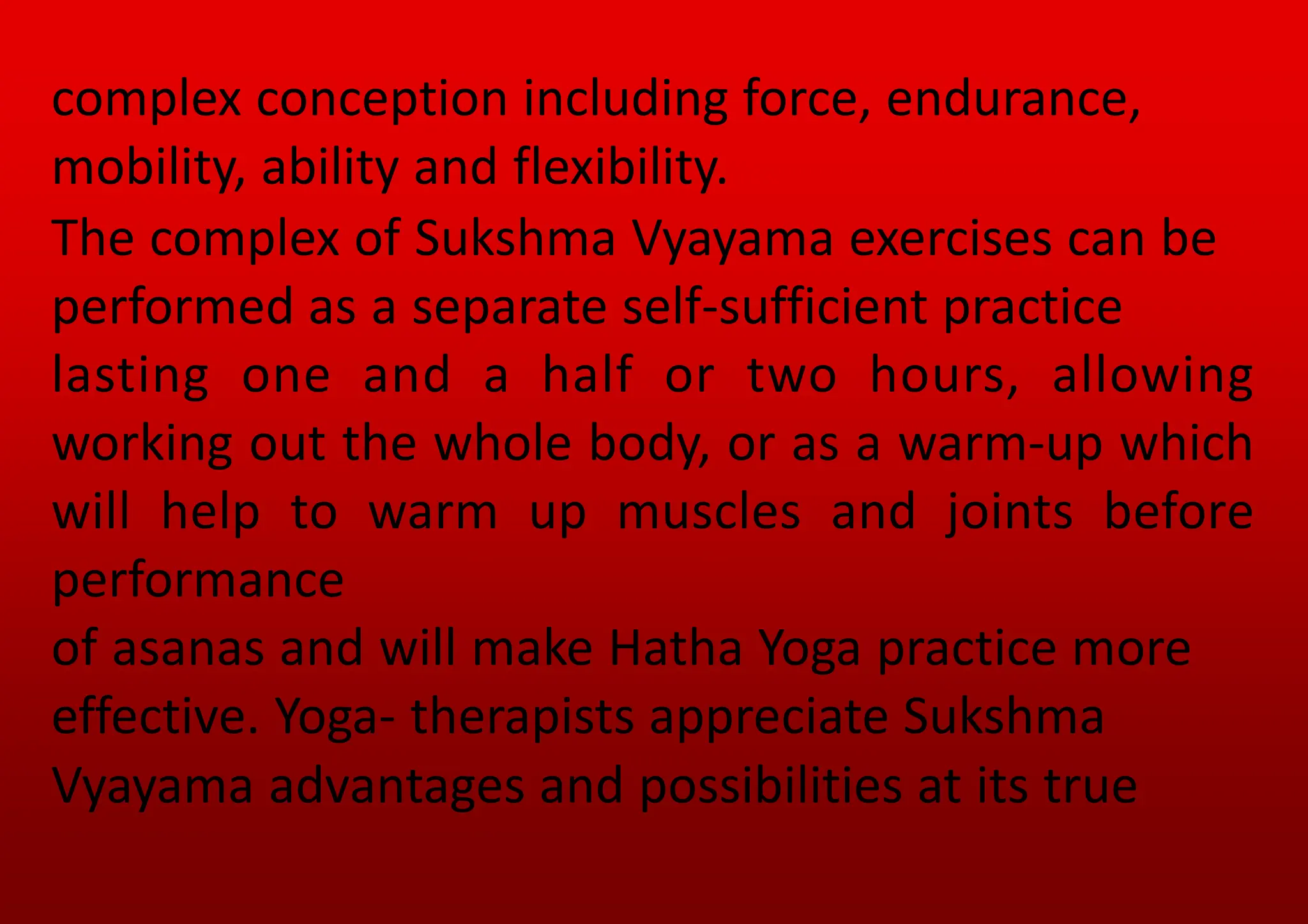 Yogic Sukshma Vyayama Teacher Training Course | PPT