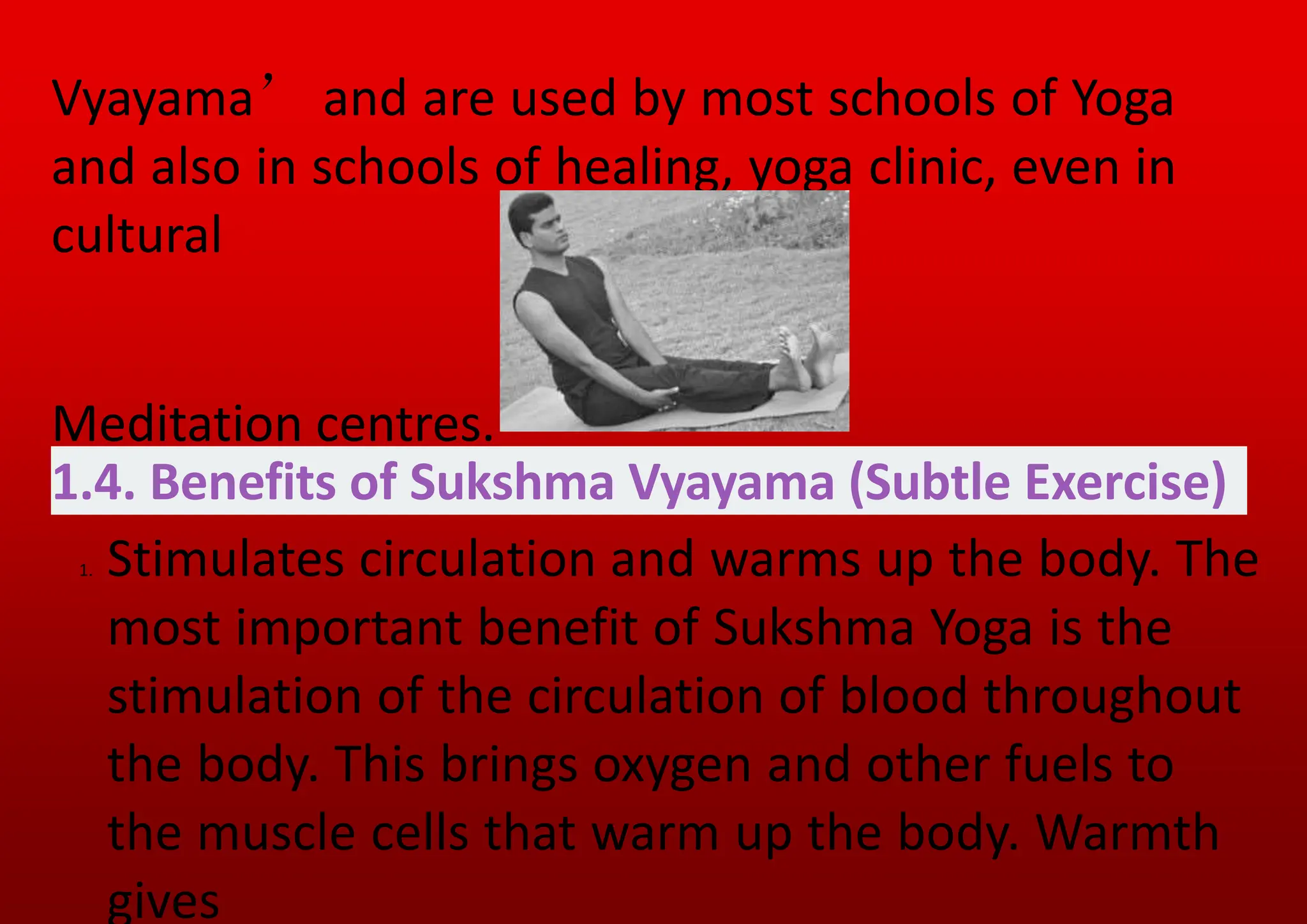 Yogic Sukshma Vyayama Teacher Training Course | PPT