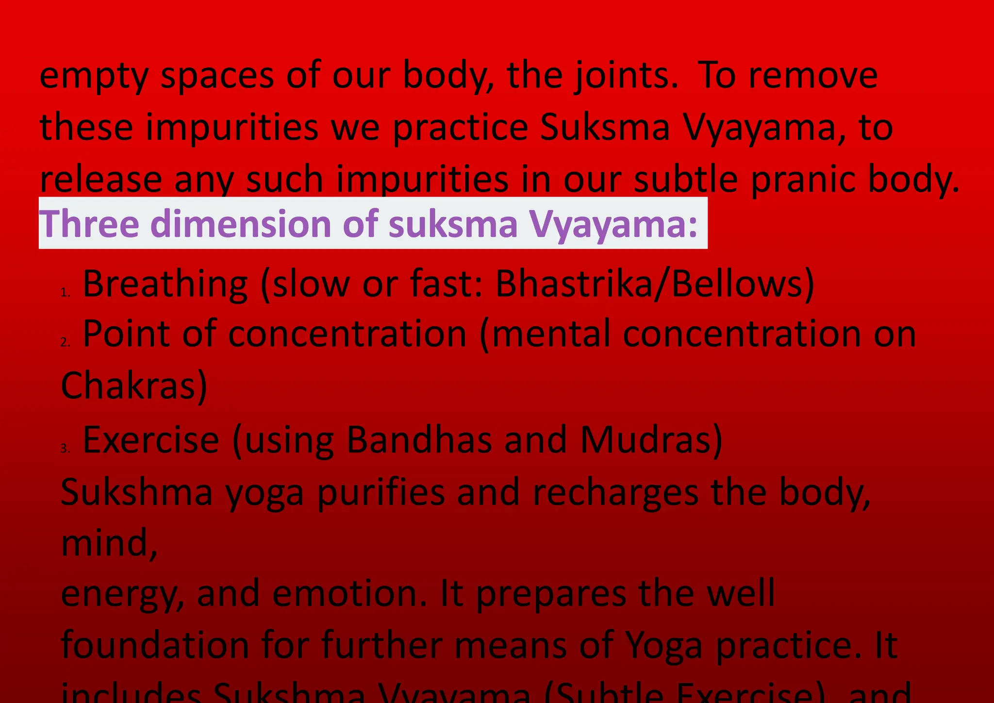 Yogic Sukshma Vyayama Teacher Training Course | PPT