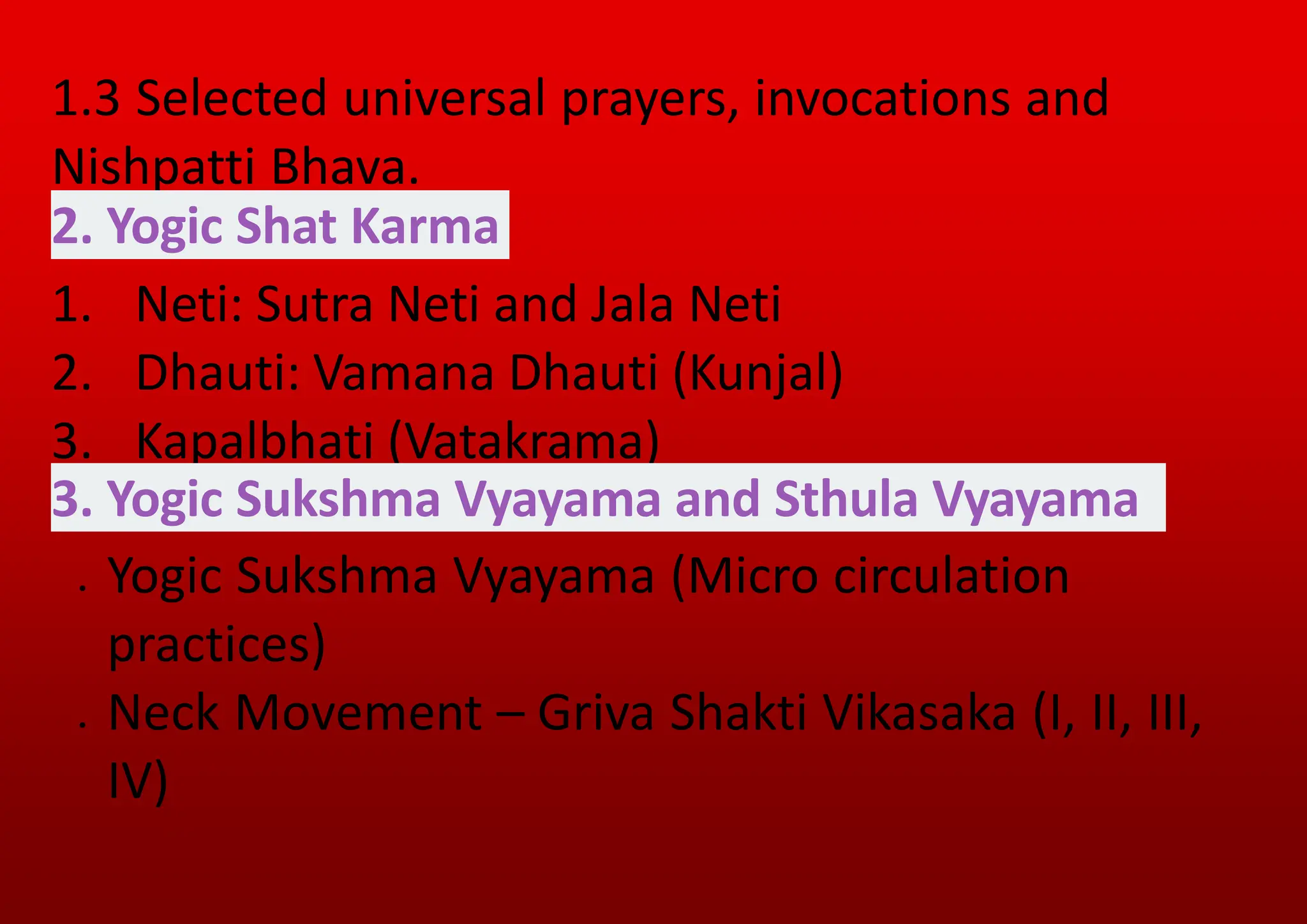 Yogic Sukshma Vyayama Teacher Training Course | PPT