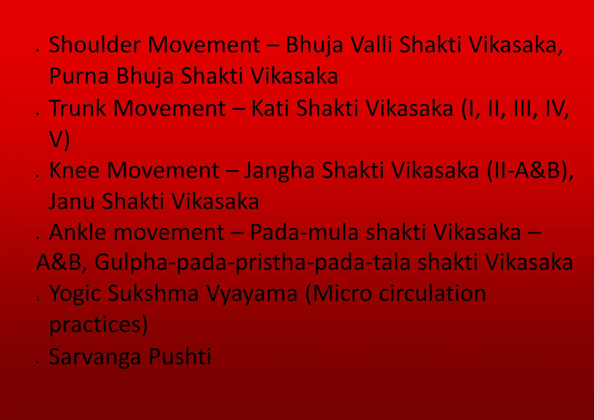 Yogic Sukshma Vyayama Teacher Training Course | PPT