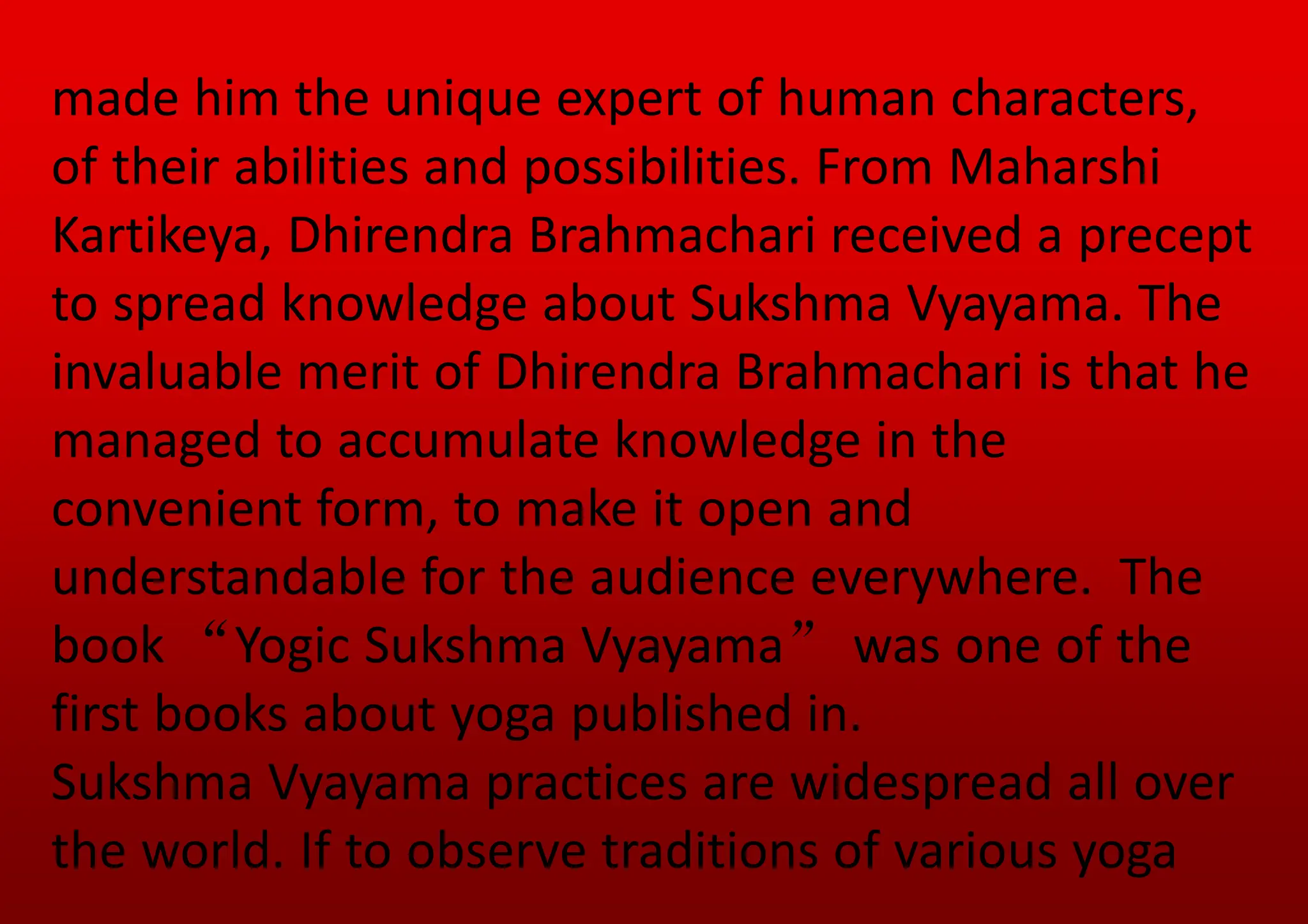 Yogic Sukshma Vyayama Teacher Training Course | PPT