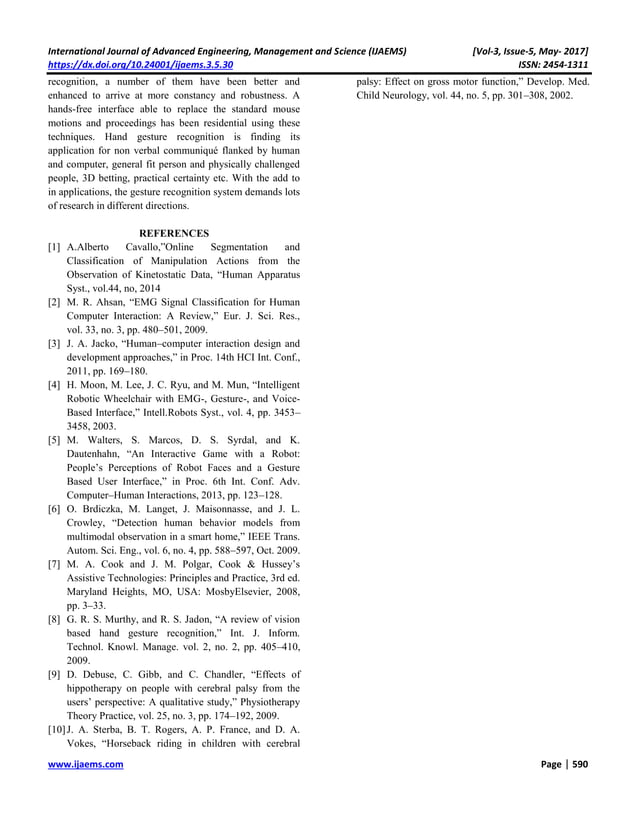Human Computer Interaction Based Hemd Using Hand Gesture Pdf