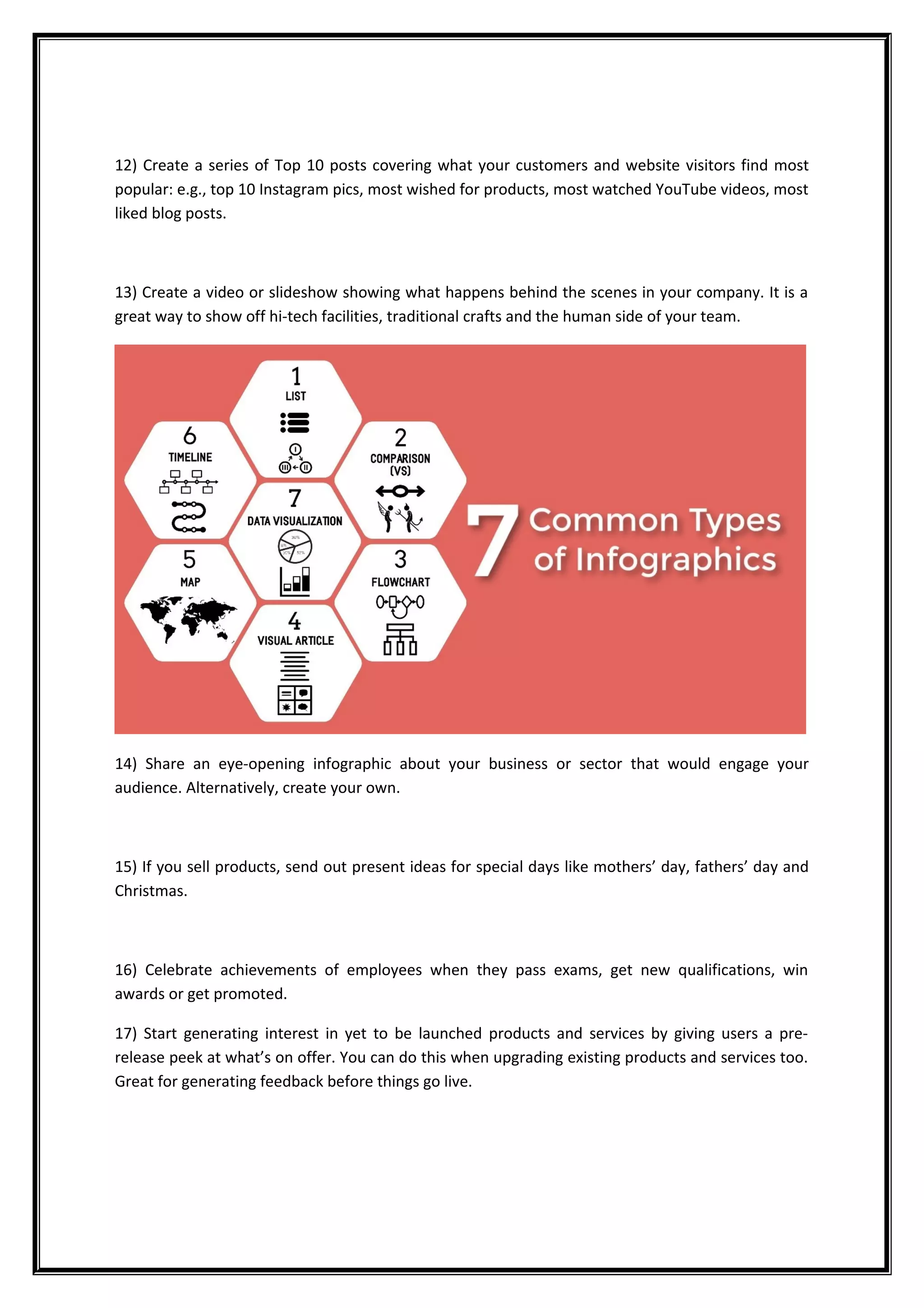 30 Ideas For Engaging Newsletter Content | PDF