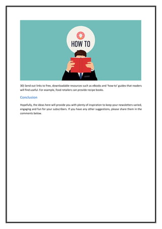 30 Ideas For Engaging Newsletter Content | PDF