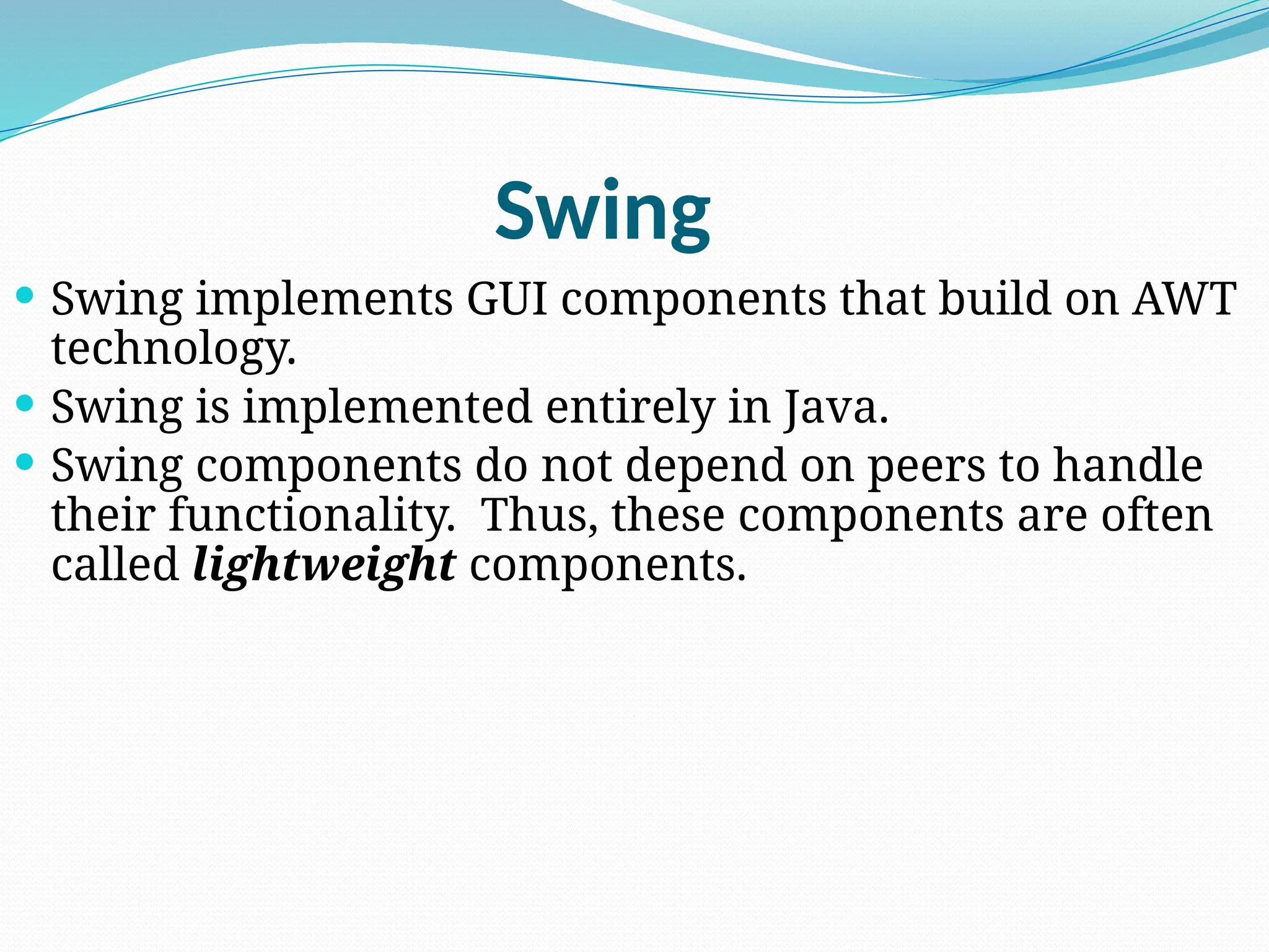 This presentation is about swing concept in python | PPT