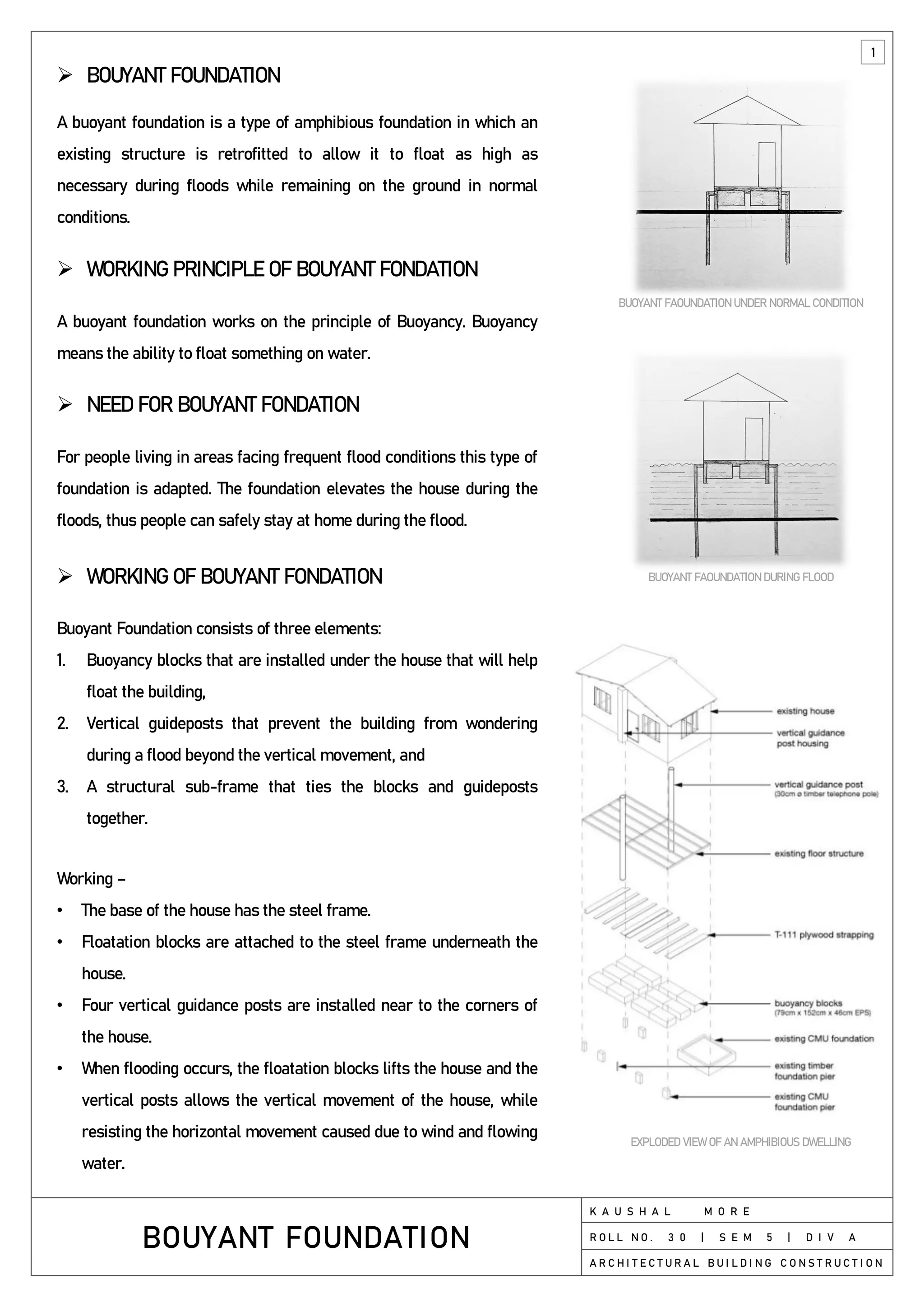 BUOYANT FOUNDATION REPORT | PDF