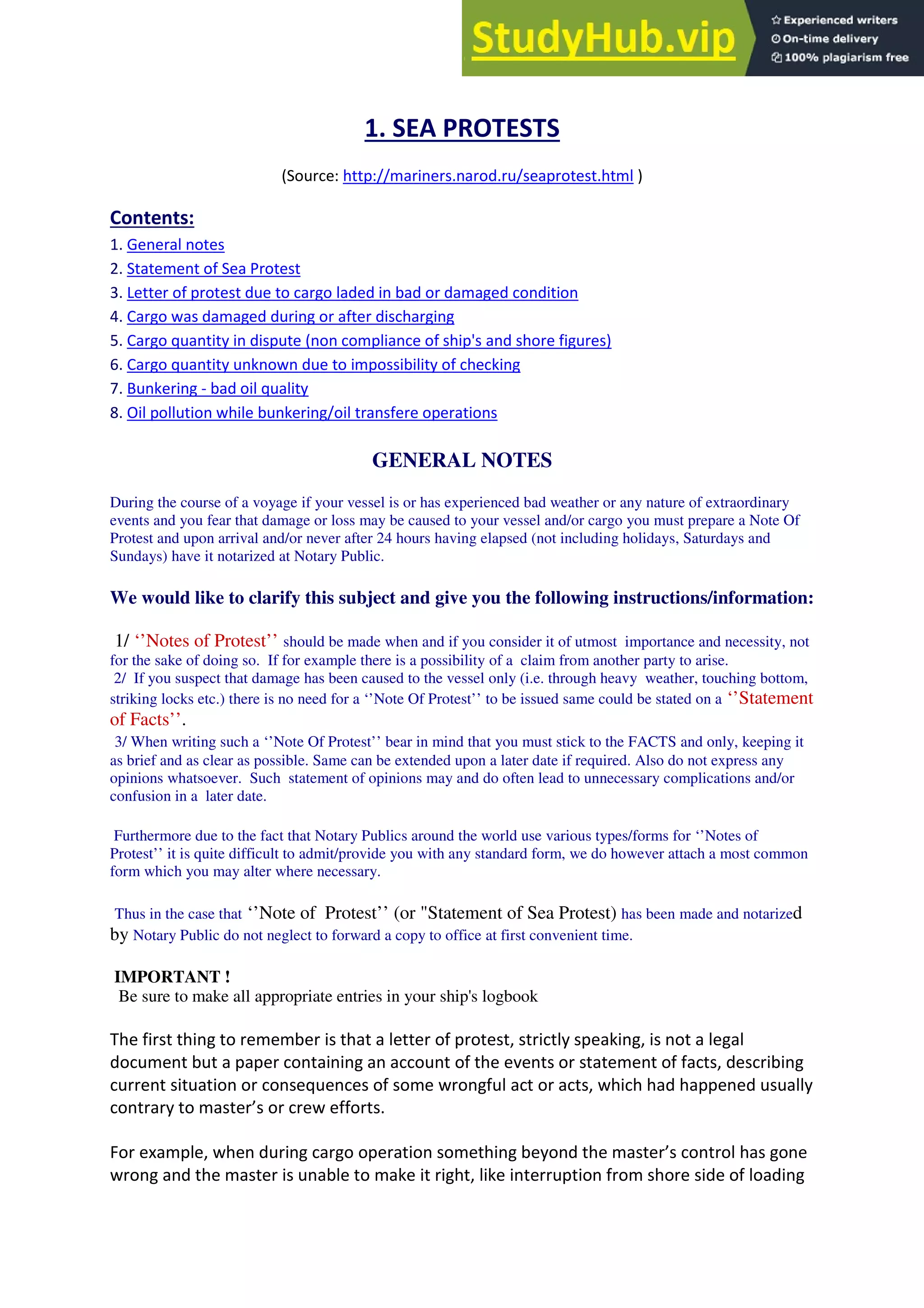 30 Letters Of Sea Protest | PDF