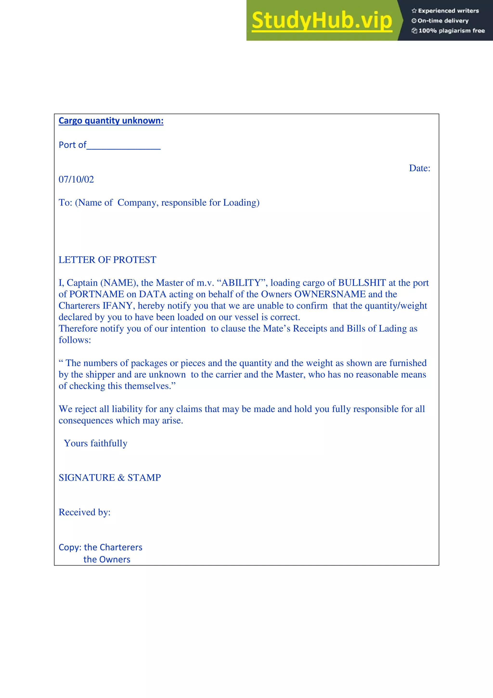 30 Letters Of Sea Protest | PDF