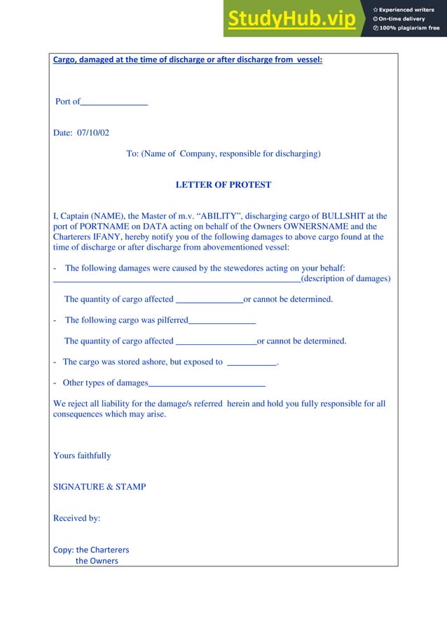 30 Letters Of Sea Protest | PDF