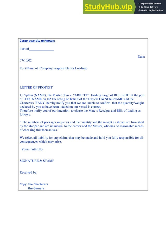 30 Letters Of Sea Protest | PDF