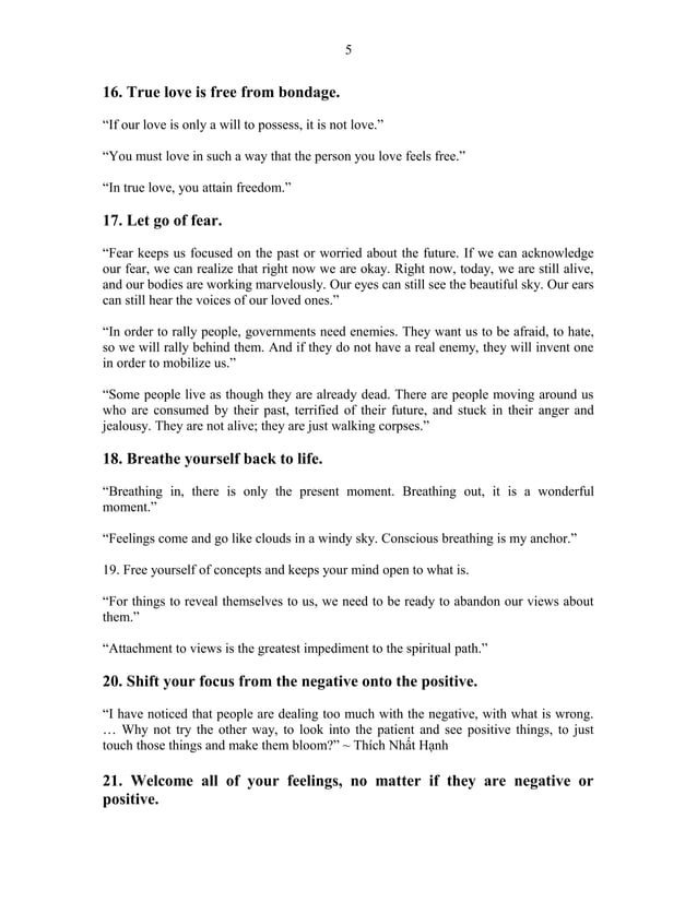 30 Life Changing Lessons To Learn From Thich Nhat Hanh | DOC