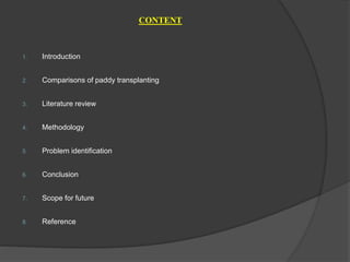 Paddy Transplanter Machine ppt | PPTX