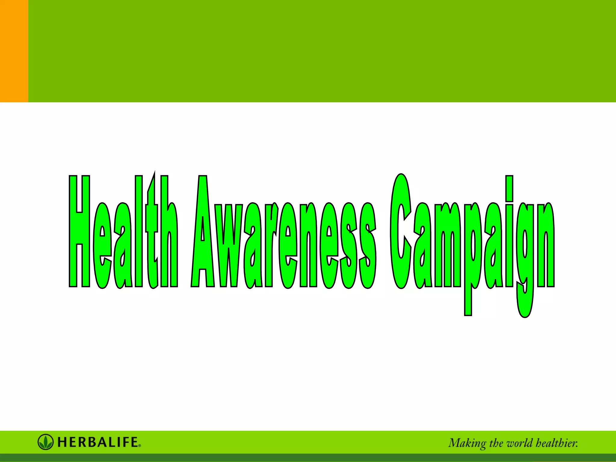 30 min health awareness campaign nbc healthy life wellness hub | PPT